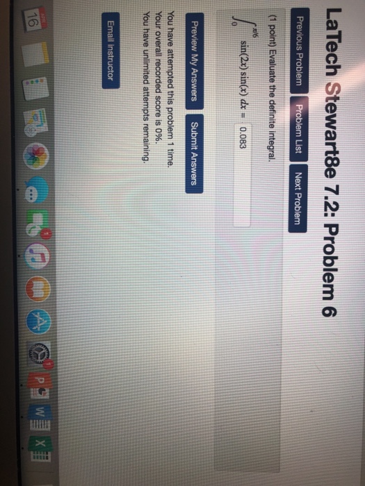Solved Latech Stewart8e 72 Problem 6 Previous Problem 