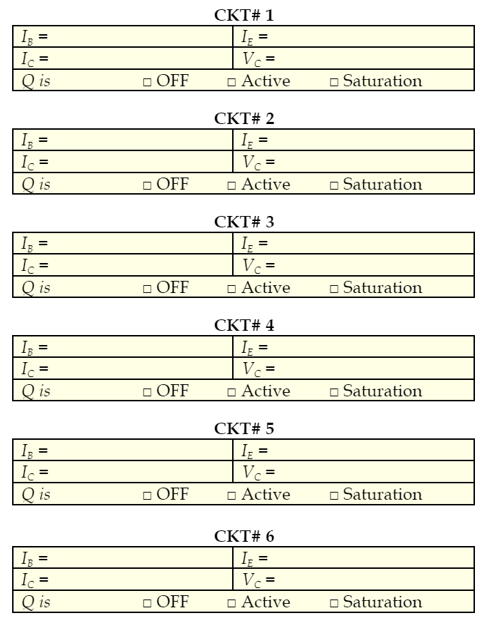 Solved Analyze the circuits shown given that: VCC = +10V, | Chegg.com