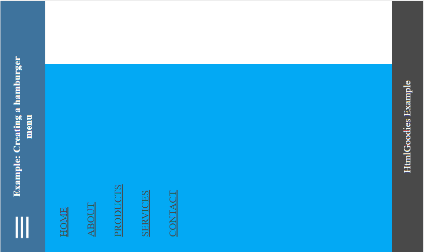 Solved Create a hamburger menu sidebar navigation using | Chegg.com