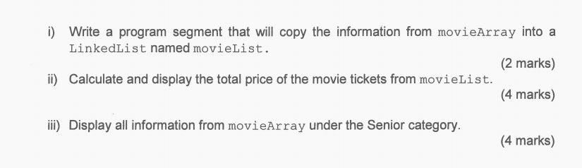 Solved d) Figure 1 shows Movie, ArrayList and LinkedList | Chegg.com