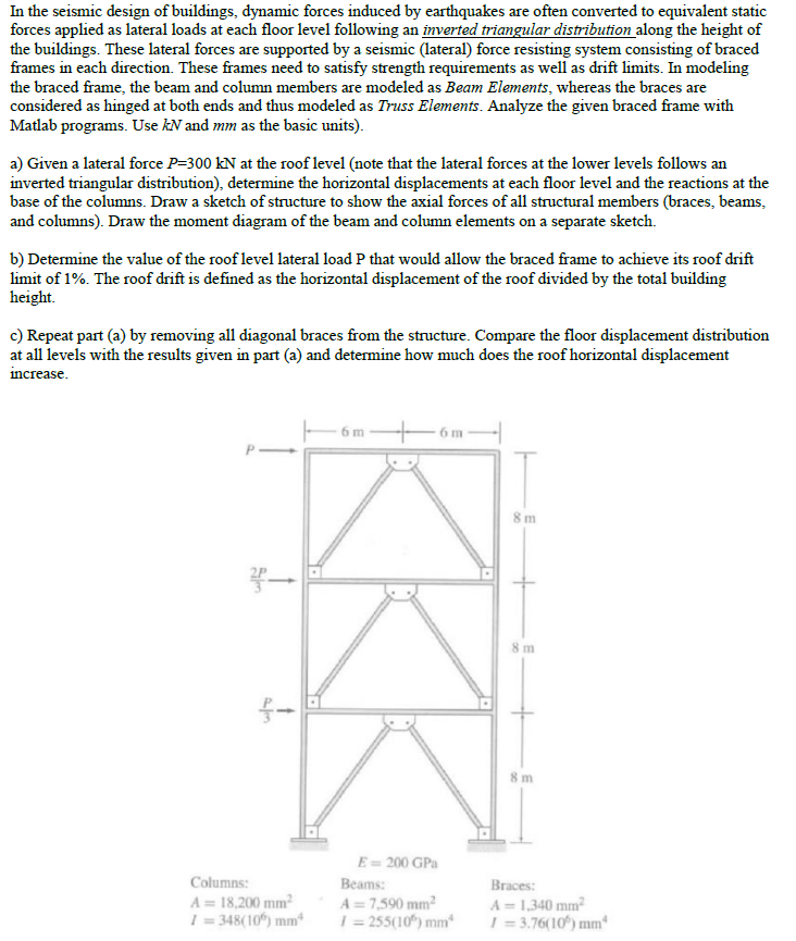 In the seismic design of buildings, dynamic forces | Chegg.com