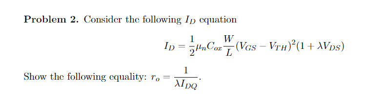 Solved Problem 2. Consider the following ID equation | Chegg.com
