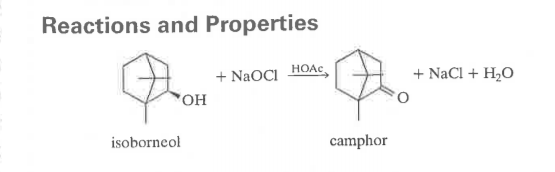 Solved Reactions and Properties + NaOC HOÁc, + NaCl + H2O | Chegg.com