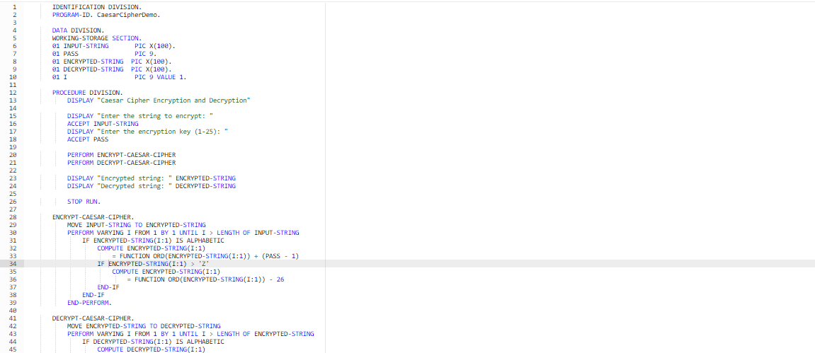 Solved I am attempting to do the COBOL section of this lab | Chegg.com