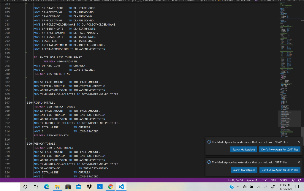 Need To Fix Run Time Error In Cobol Program Im 0072