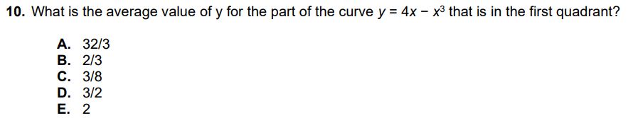 Solved 10. What is the average value of y for the part of | Chegg.com