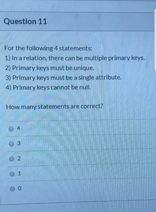 Solved Question 11 For the following 4 statements: 1) In a | Chegg.com