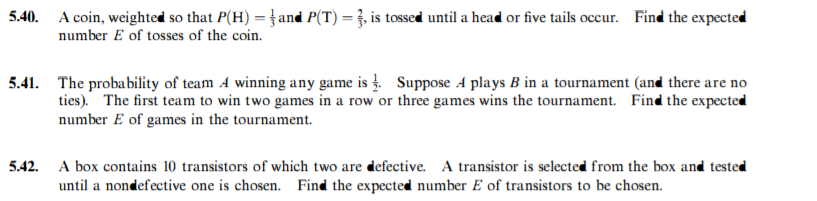 Solved 5.40. A coin, weighted so that P(H) = { and P(T) = }, | Chegg.com