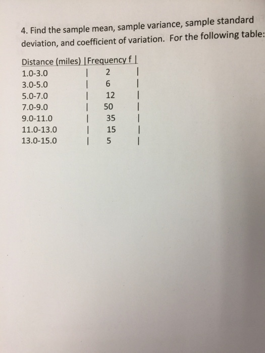 Solved 3. Find the range, variance, standard deviation of | Chegg.com