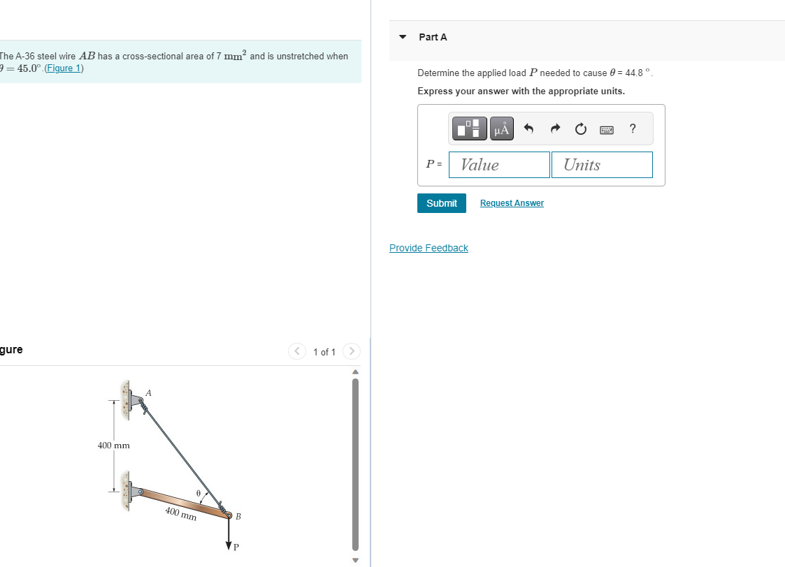 Solved The A-36 steel wire AB has a cross-sectional area of | Chegg.com
