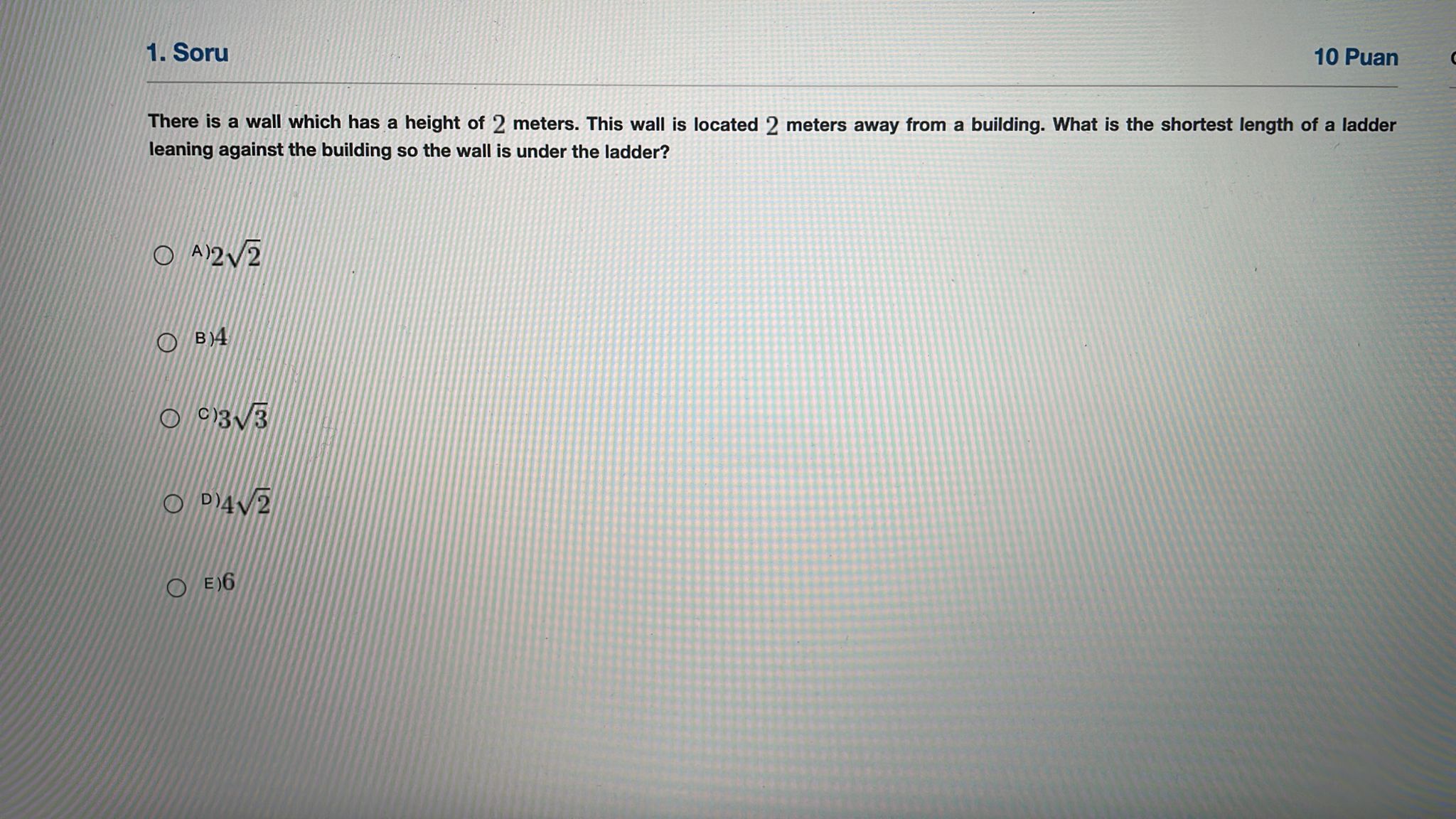 Solved There is a wall which has a height of 2 meters. This | Chegg.com
