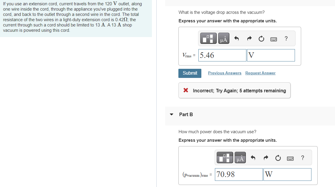 Solved If you use an extension cord, current travels from | Chegg.com