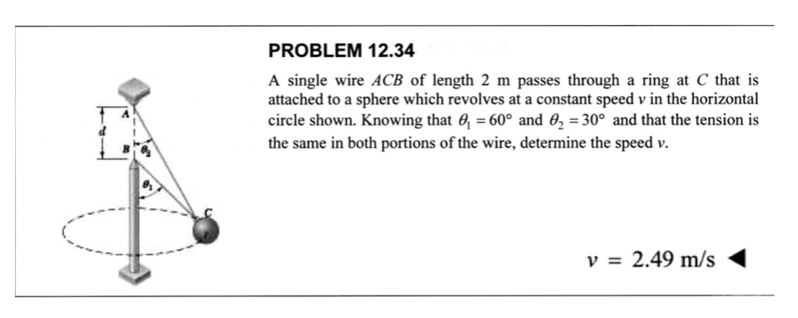 Solved A single wire ACB of length 2 m passes through a ring | Chegg.com