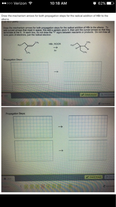 Solved Draw the mechanism arrows for both propagation steps | Chegg.com