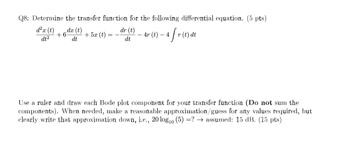 Solved Q8: Determine the transfer function for the following | Chegg.com