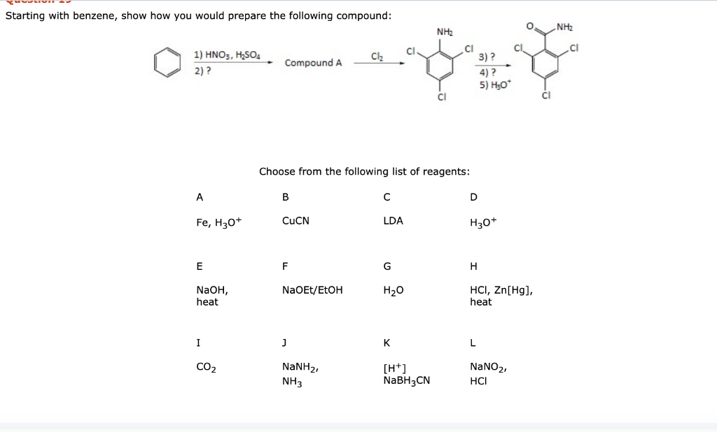 Solved Starting with benzene, show how you would prepare the | Chegg.com