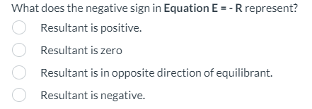 Solved What does the negative sign in Equation E=-R | Chegg.com