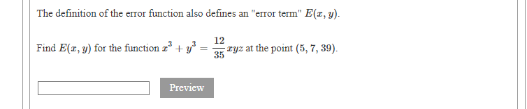 Solved The definition of the error function also defines an | Chegg.com