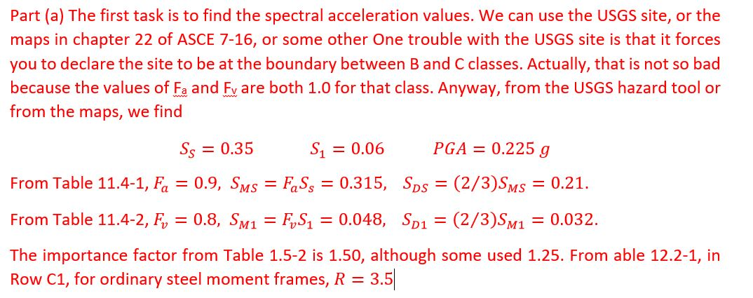 (a)Find base shear coefficient (ratio of base shear | Chegg.com