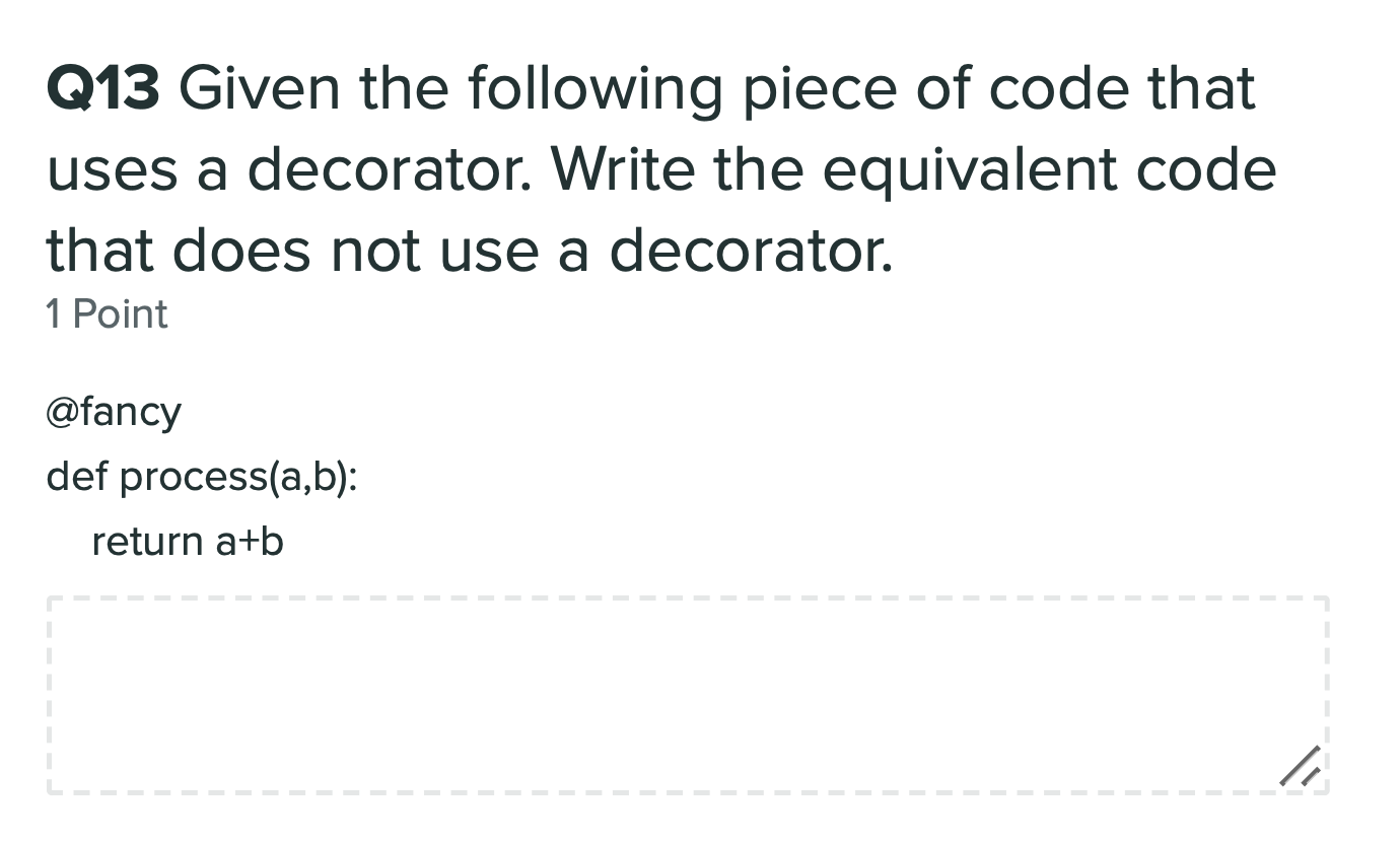 Solved Q13 Given the following piece of code that uses a | Chegg.com