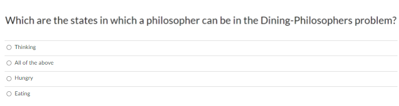 Solved Which are the states in which a philosopher can be in | Chegg.com