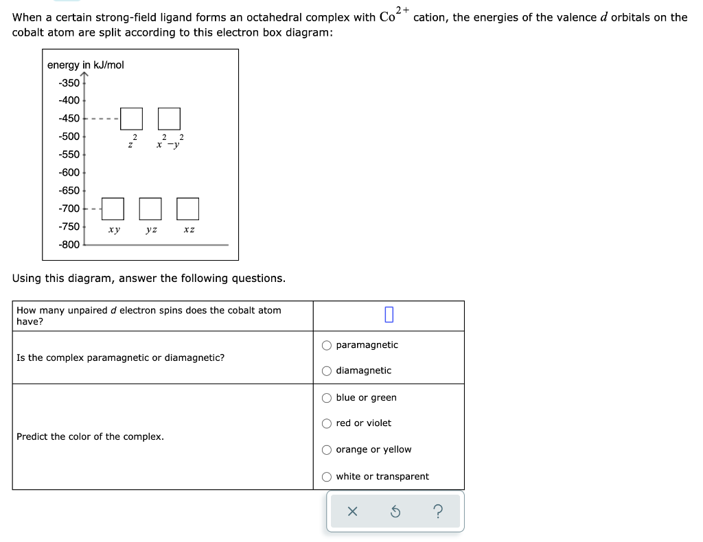 Solved 2+ When a certain strong-field ligand forms an | Chegg.com