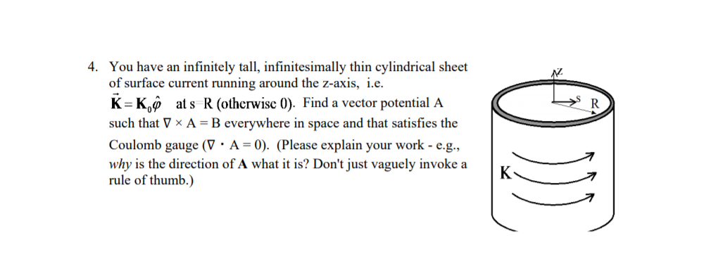 Solved NZ 4. You have an infinitely tall, infinitesimally | Chegg.com