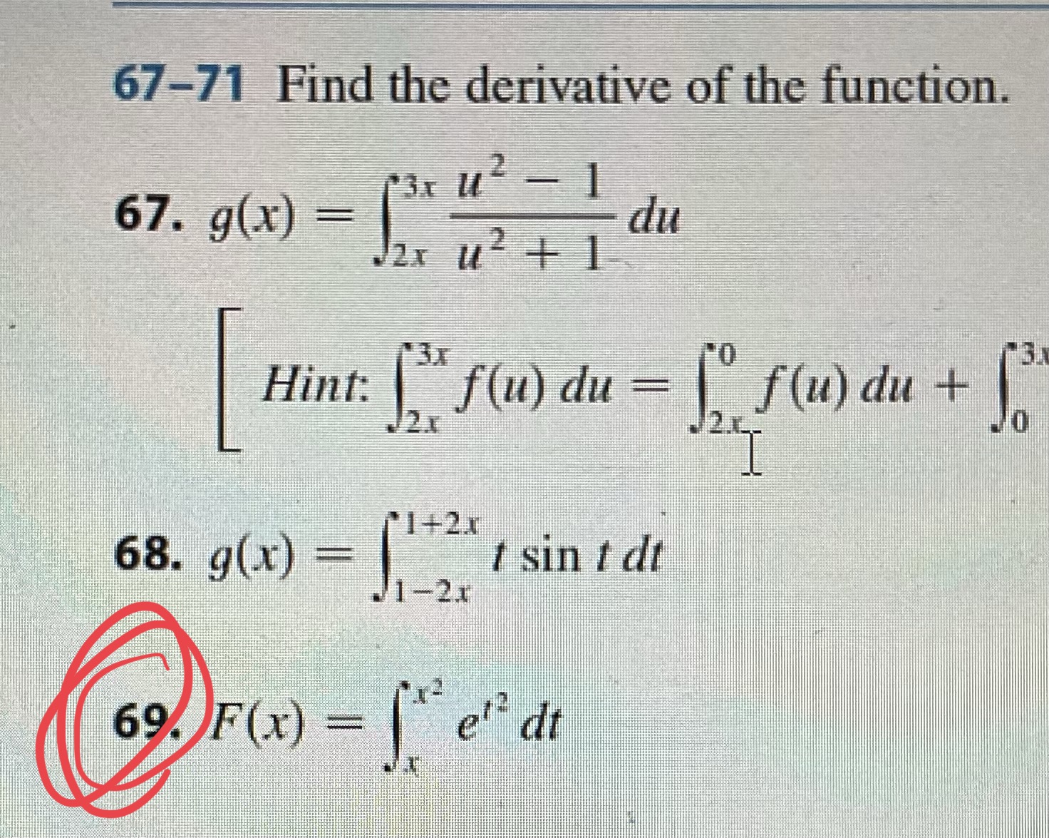 Solved 67-71 Find the derivative of the function. 67. | Chegg.com