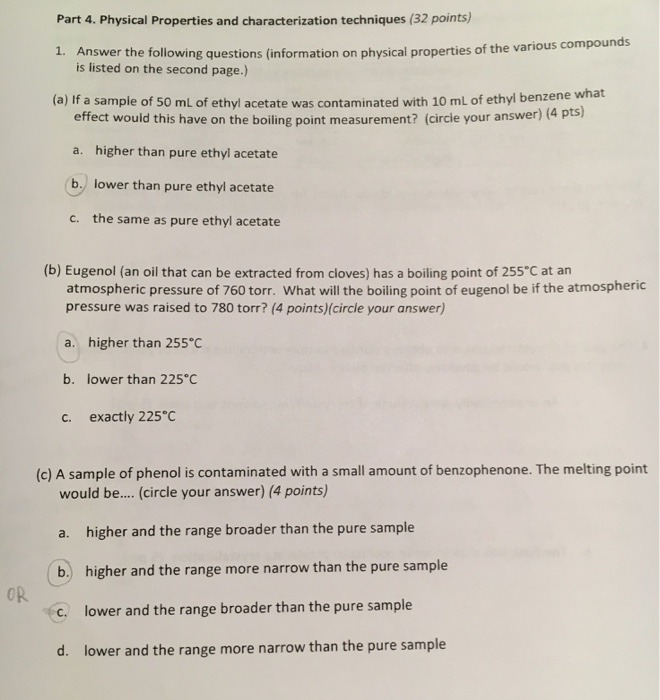 Solved 3. The following solvent selection data were | Chegg.com