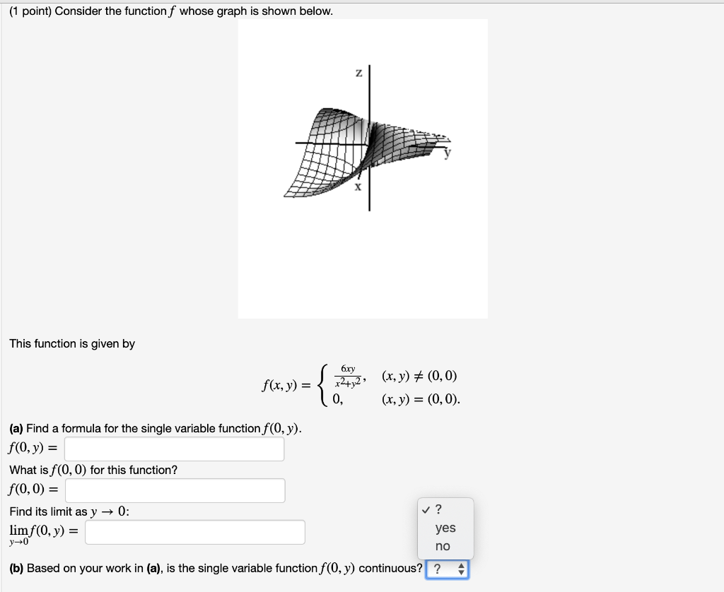 Solved (1 point) Consider the function f whose graph is | Chegg.com