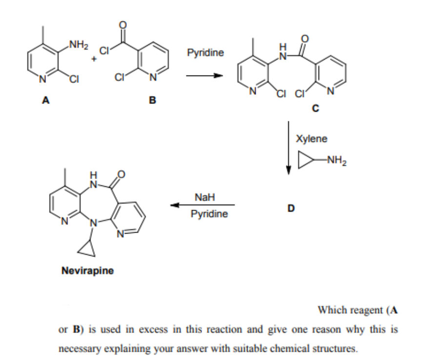 Solved Pyridine A B C 7 Pyridine NaH D Nevirapine Which | Chegg.com