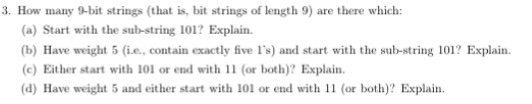 Solved 3. How many 9-bit strings (that is, bit strings of | Chegg.com