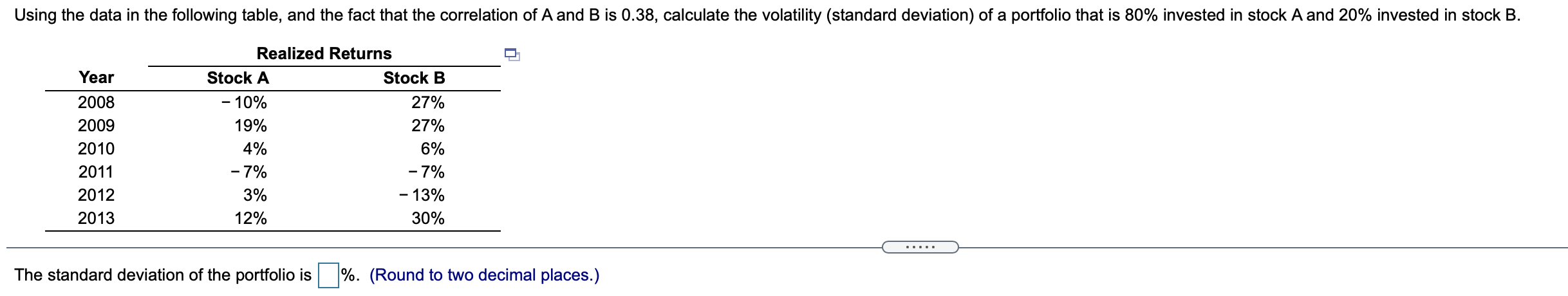Solved Using the data in the following table, and the fact | Chegg.com