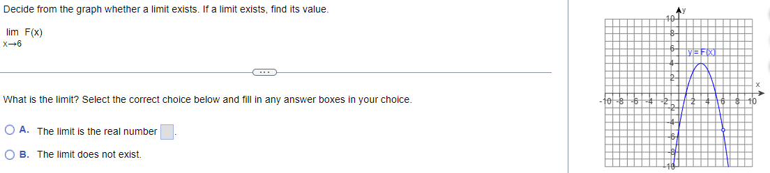 Solved Decide from the graph whether a limit exists. If a | Chegg.com