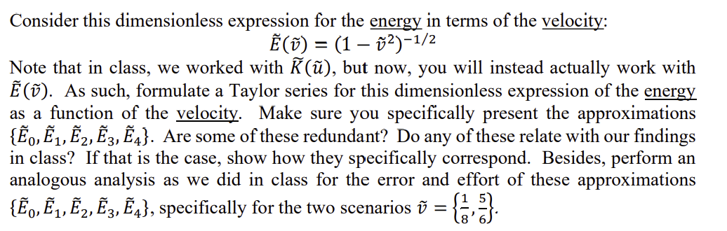 Solved Consider this dimensionless expression for the energy | Chegg.com
