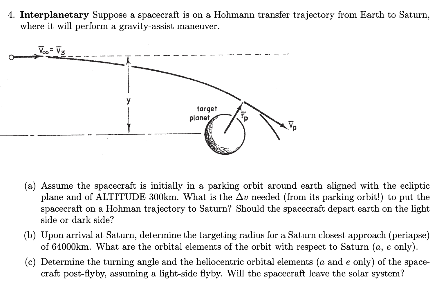 4. Interplanetary Suppose a spacecraft is on a | Chegg.com