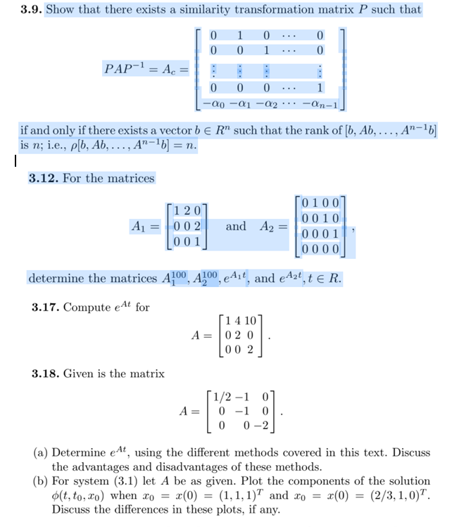 Solved 3.9. Show that there exists a similarity | Chegg.com