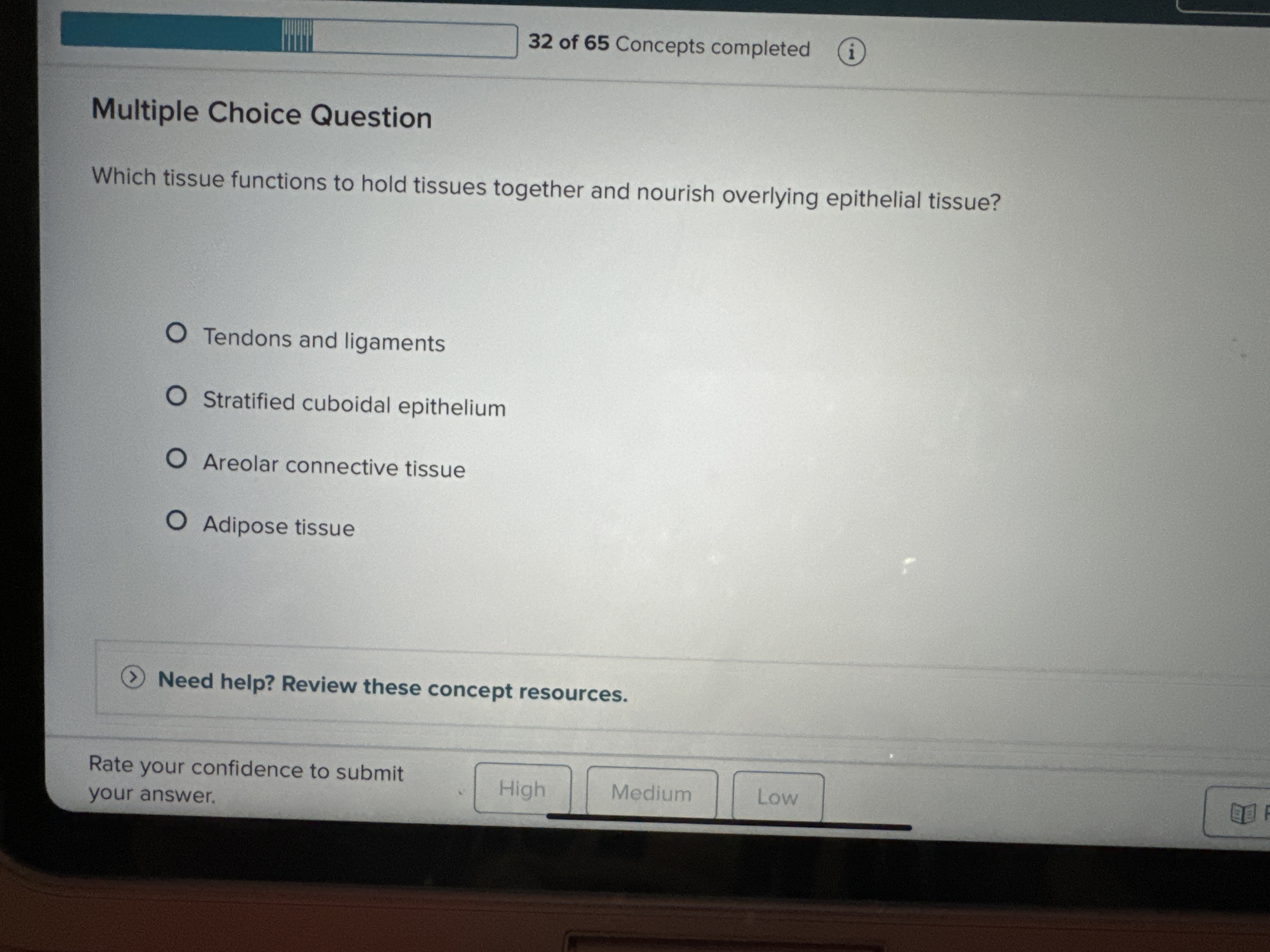 Solved Multiple Choice QuestionWhich tissue functions to | Chegg.com