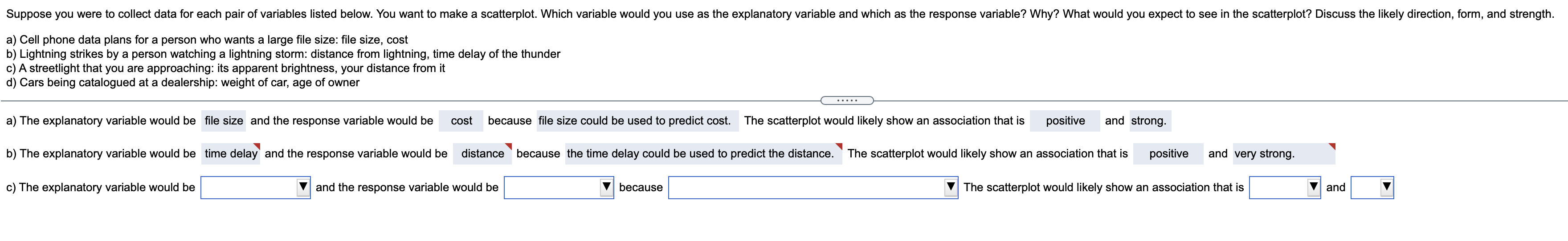 Solved Suppose you were to collect data for each pair of | Chegg.com