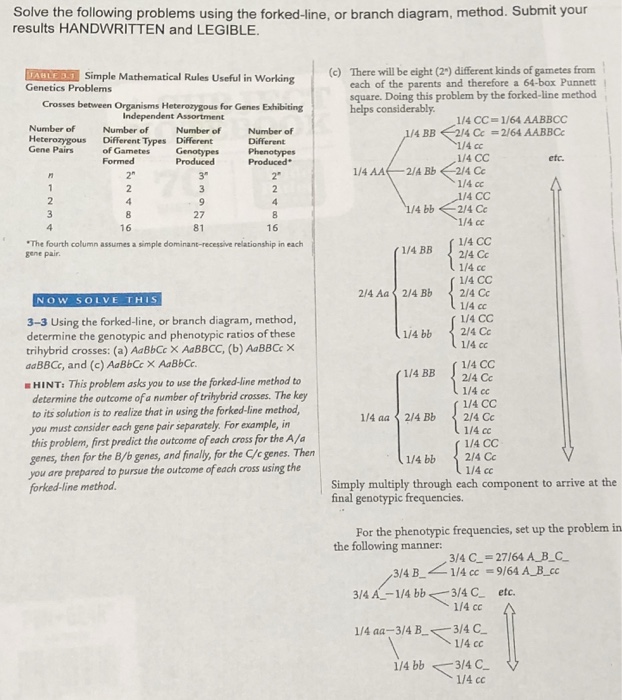 Trihybrid Cross Forked Line Method