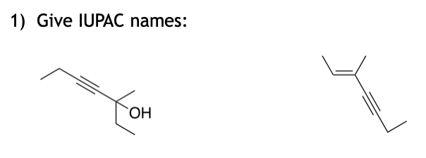 Solved 1) Give IUPAC names: OH | Chegg.com
