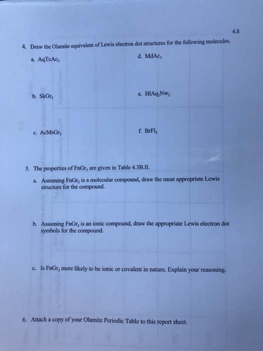 Olamite Periodic Table NWİSh Z乙 | Chegg.com