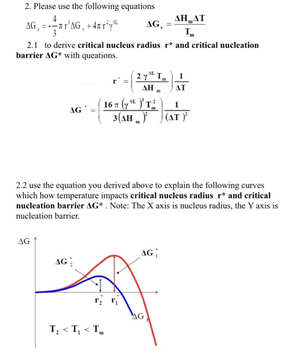 Solved 2. Please use the following equations 1TD 2.1 to | Chegg.com