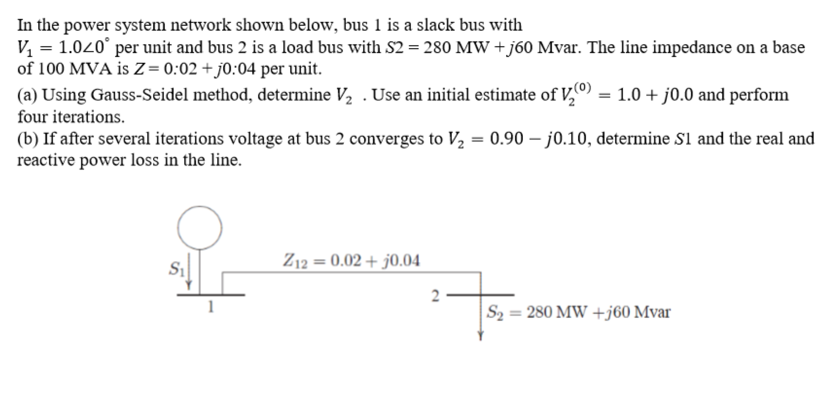Solved (using Newton-Raphson Method instead of gauss)In the | Chegg.com