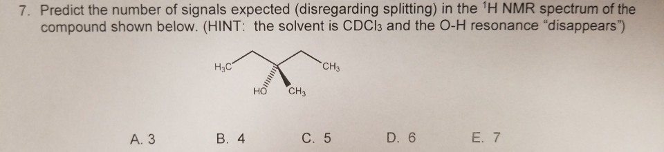 Solved 7. Predict the number of signals expected | Chegg.com