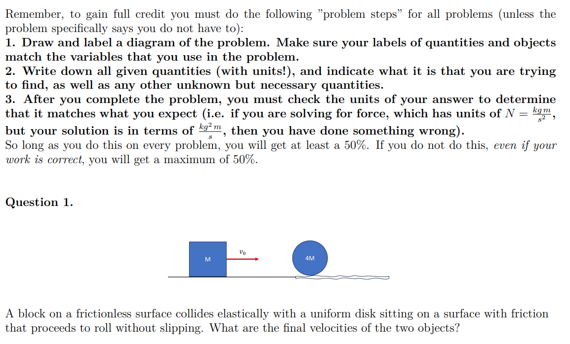 Solved Remember, to gain full credit you must do the | Chegg.com