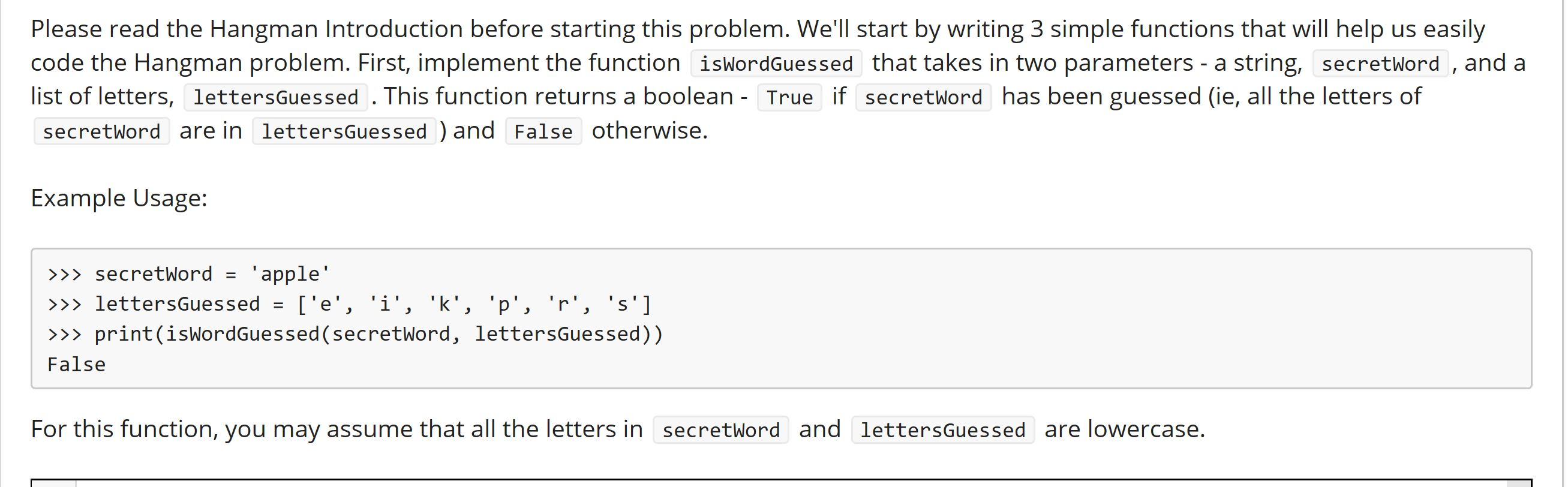 Solved Please read the Hangman Introduction before starting | Chegg.com