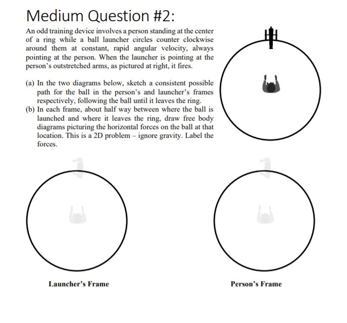 Solved Medium Question #2: An odd training device involves a | Chegg.com