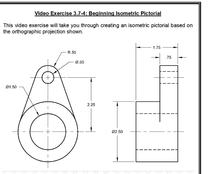 Solved Draw the isometric for this print | Chegg.com