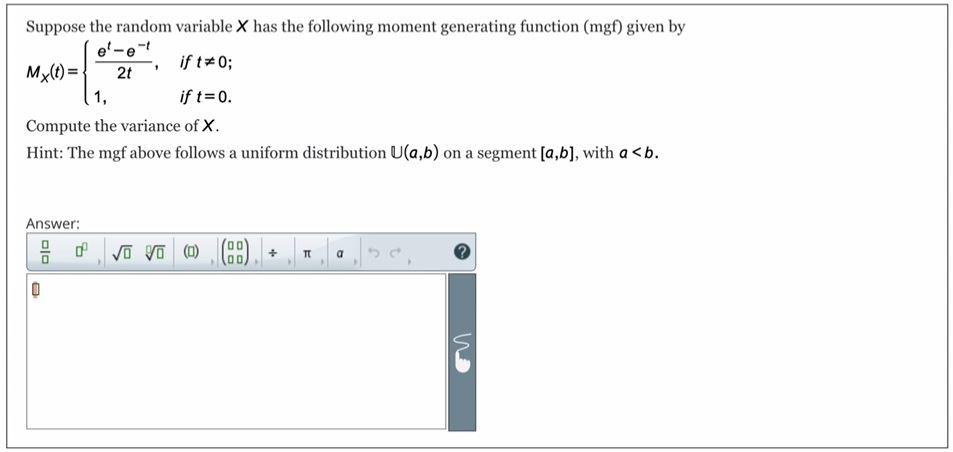 Solved Suppose the random variable X has the following | Chegg.com